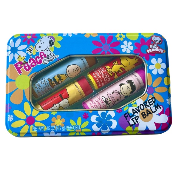 Peanuts | Makeup | 22 Peanuts Flavored Lip Balm 4 Pack Pewmdibtin Tin ...